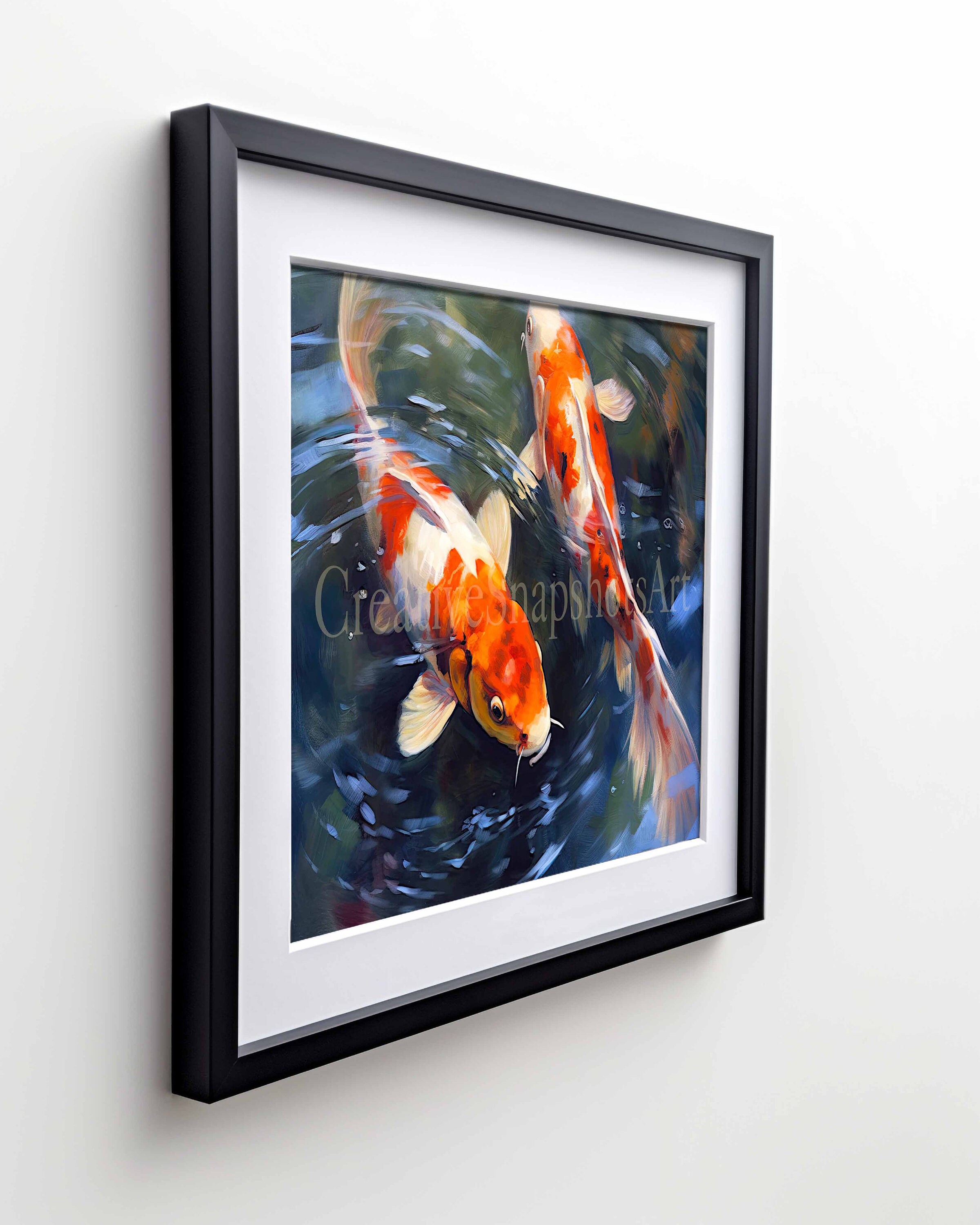 Yin & Yang: A Koi Fish Ballet, Wall Art Print, Instant Download, Ready ...