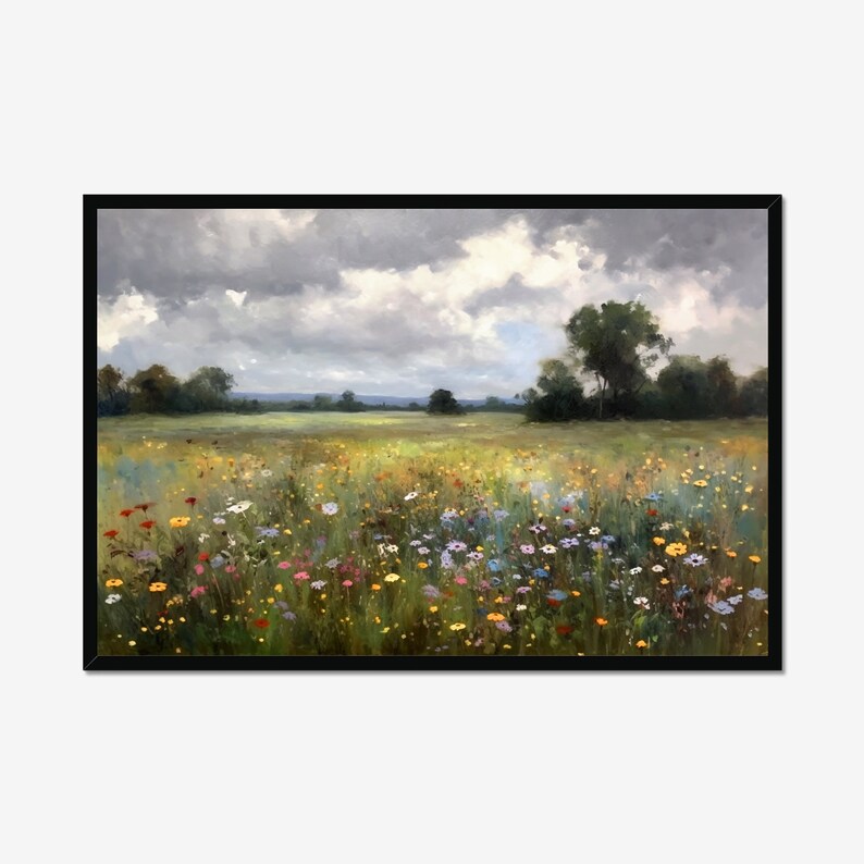 Pastel Meadows - Printable Wildflower Field, Country Field, Digital ...