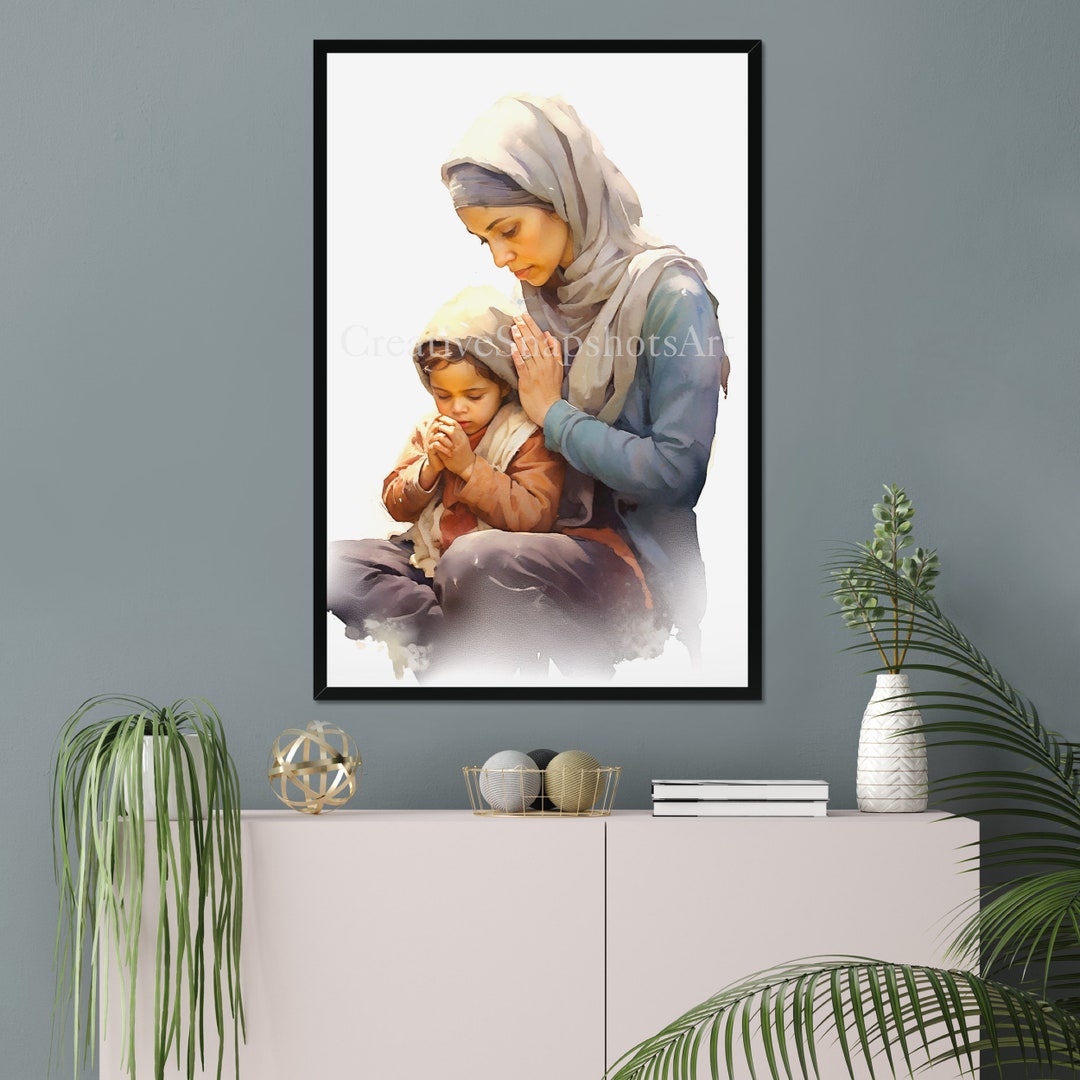 Reflection - Spiritual Art Mother Child Art Digital Download Home Decor ...