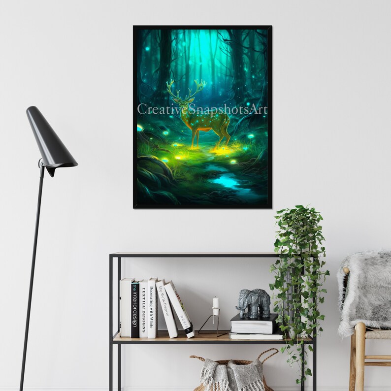 Enchanted Forest Majesty - Digital Download Wall Decor Wildlife Deer ...