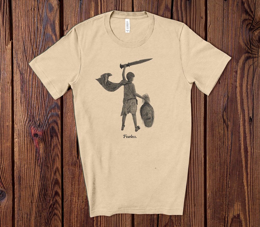 Fearless, David and Goliath Shirt, Bold Christian Men's Shirt, Reformed ...