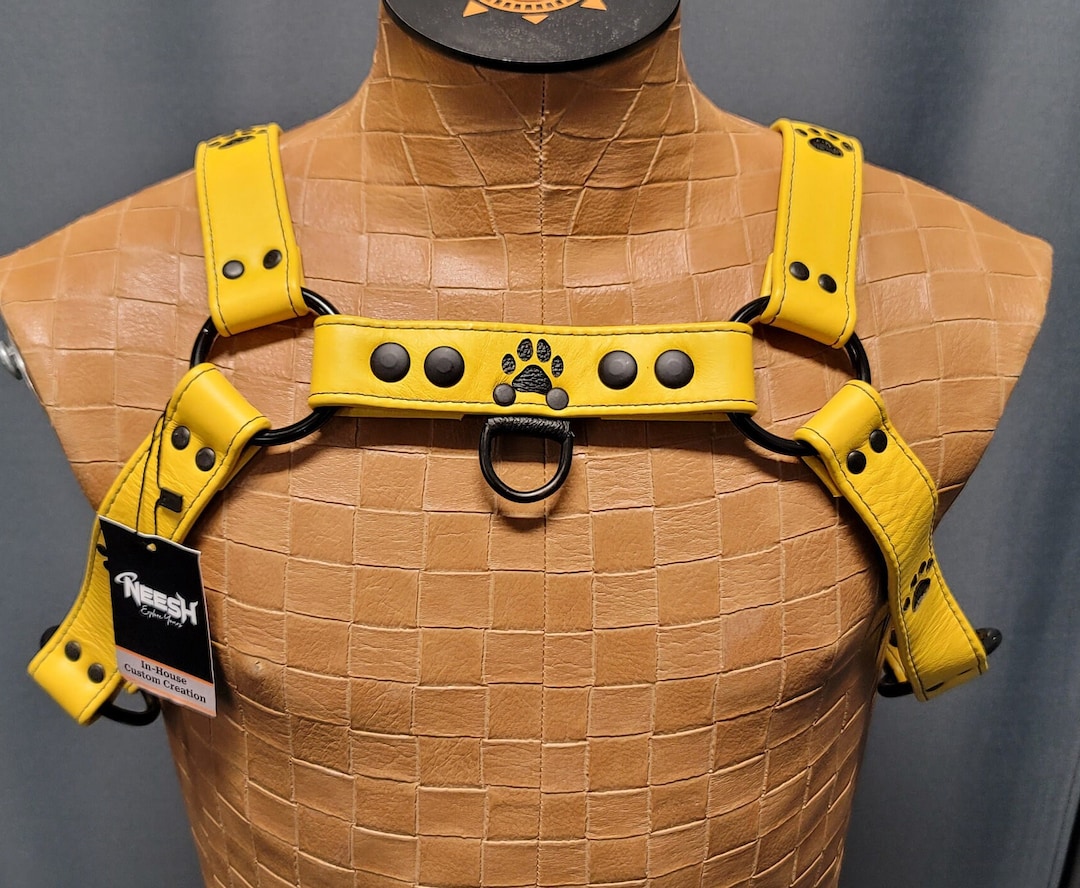 Pup Paw Bulldog Harness Leather Custom Many Colors and Sizes - Etsy