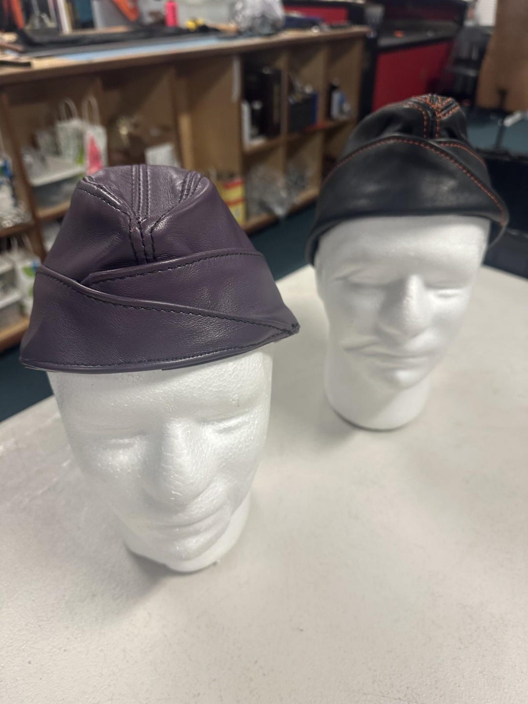 Leather Garrison Cap - Custom - Etsy