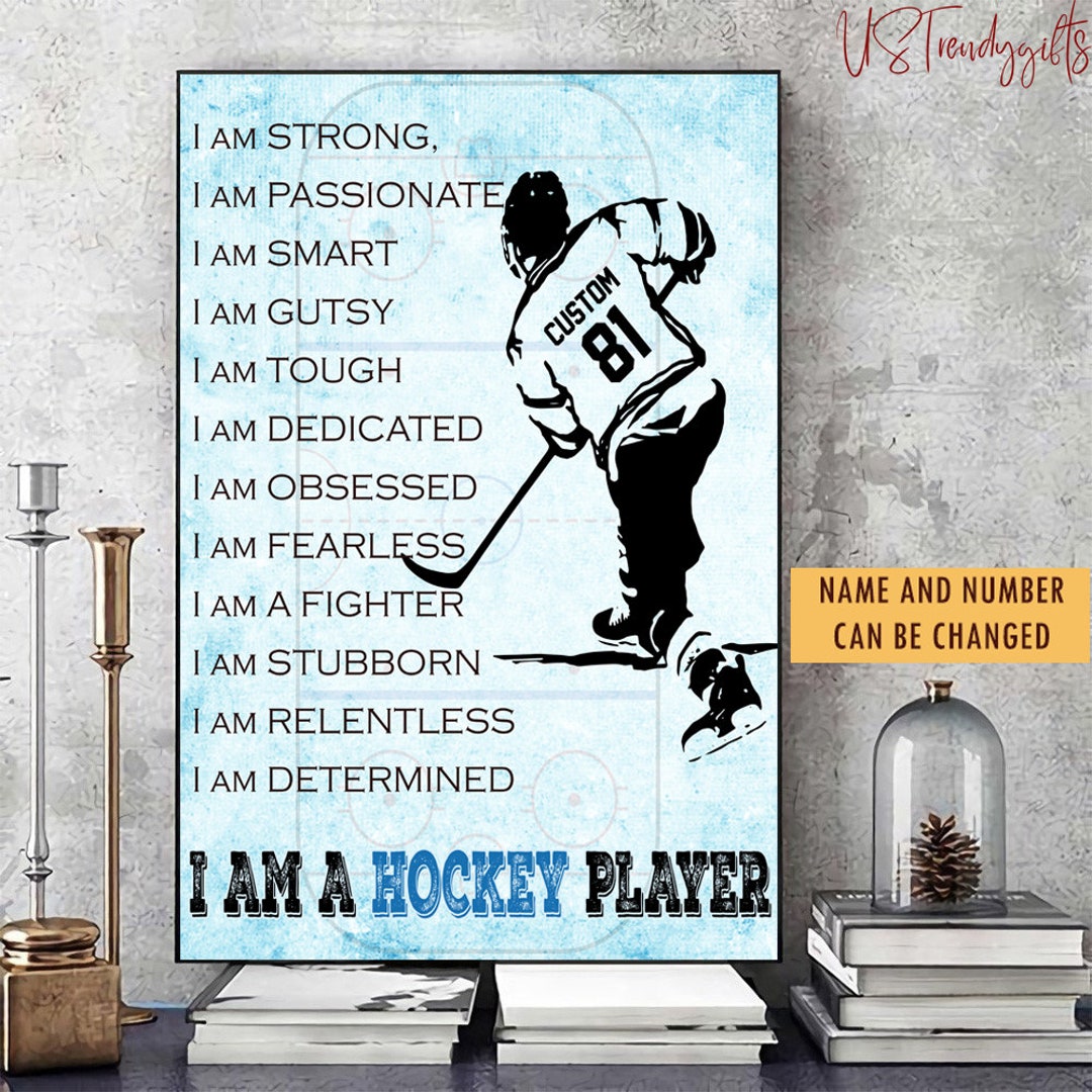 Personalized I Am A Hockey Player Poster Custom Ice Hockey - Etsy