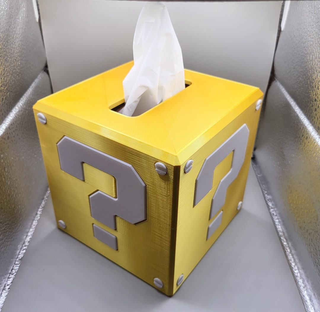 Super Mario Bros Question Block Tissue Box Cover - Etsy