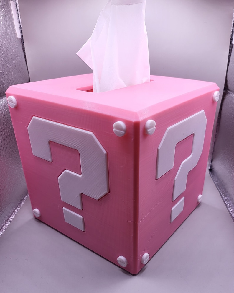Super Mario Bros Question Block Tissue Box Cover - Etsy