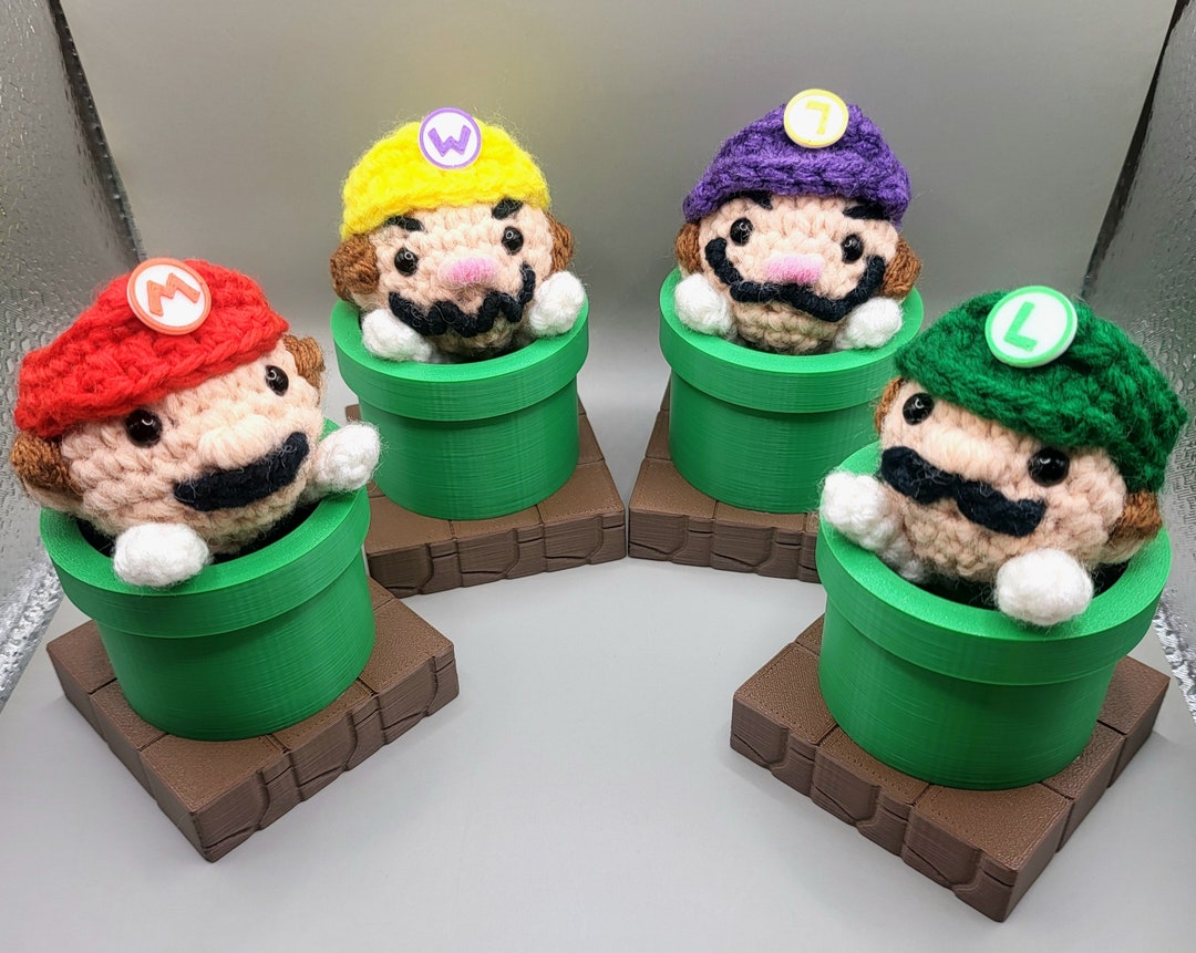 Super Mario Bros Crochet Amigurumi Figurine - Etsy