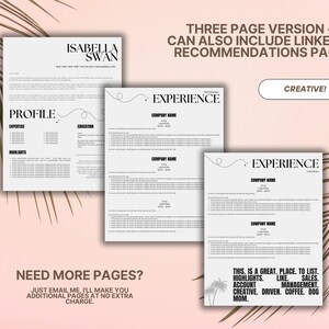 Resume Template Creative Professional Modern Resume Template for Canva ...