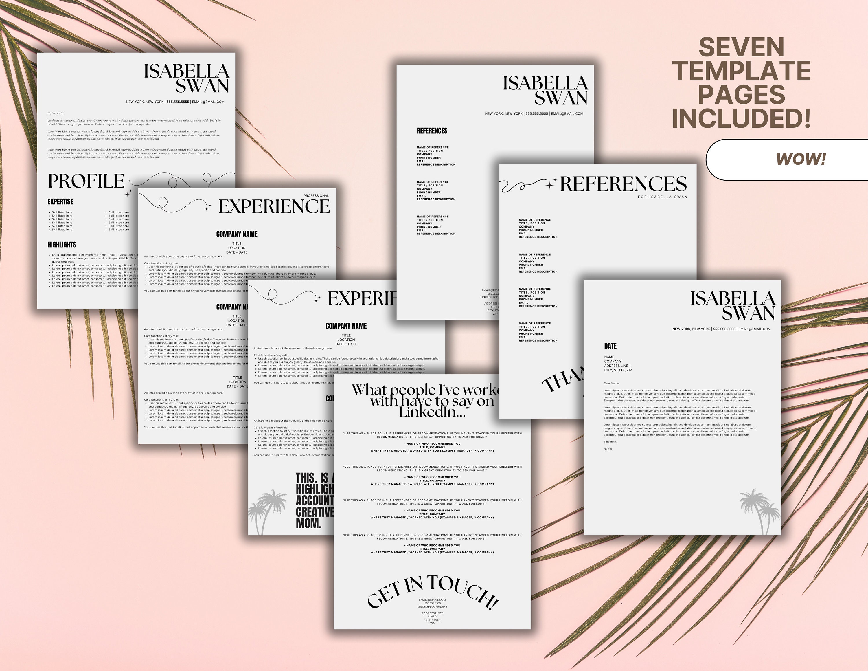 Resume Template Creative Professional Modern Resume Template for Canva ...