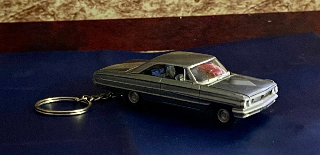 1964 Ford Galaxie 500 Silver Smoke Keychain - Etsy