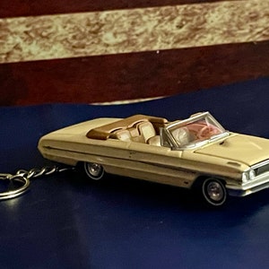 1964 Ford Galaxie 500 Yellow Convertible Keychain - Etsy