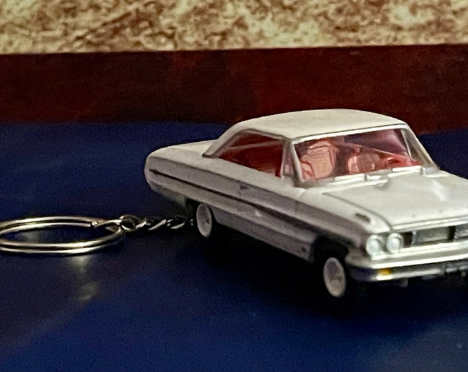 1964 Ford Galaxie 500 White Keychain - Etsy