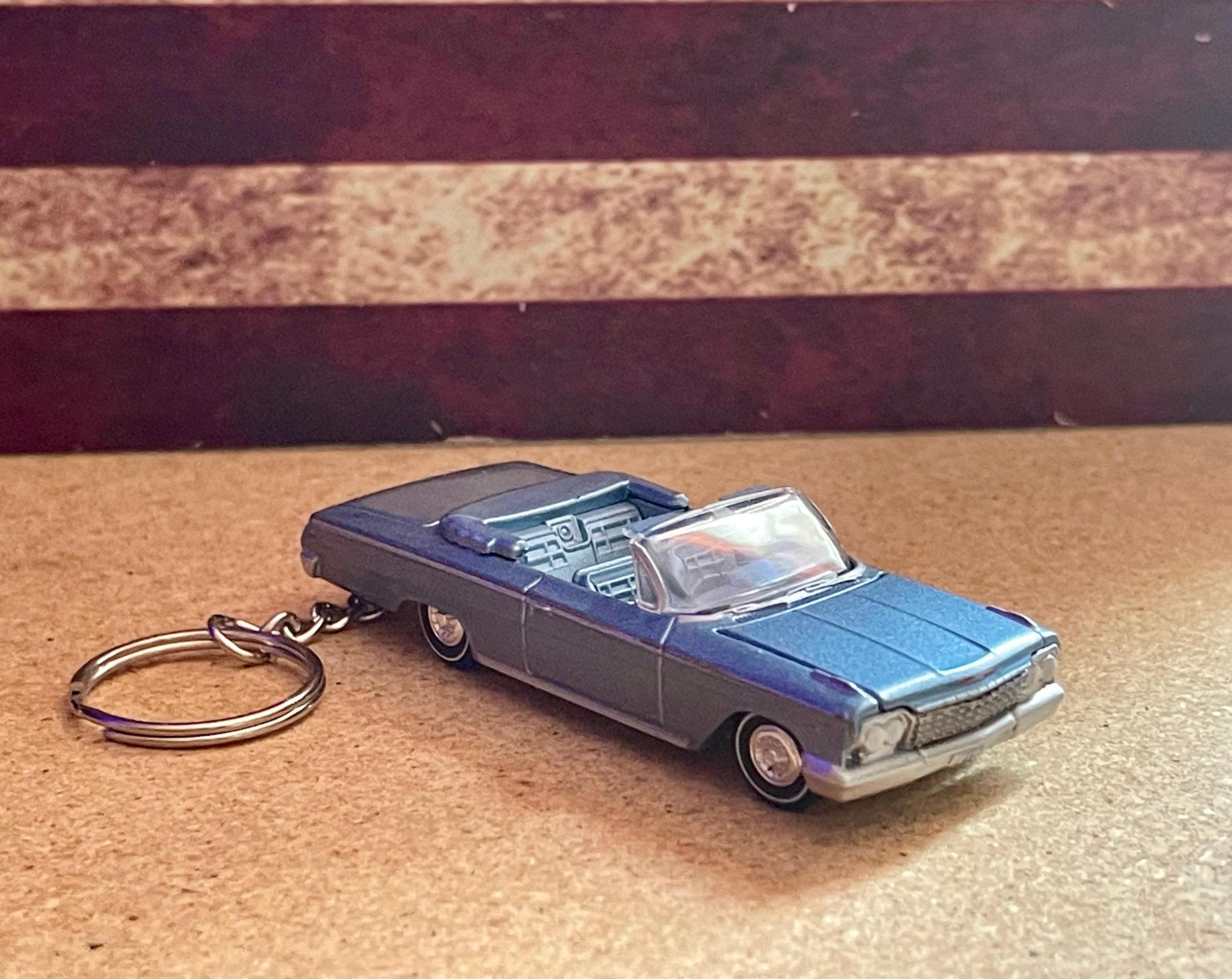 1962 Chevrolet Impala Blue Convertible Keychain - Etsy