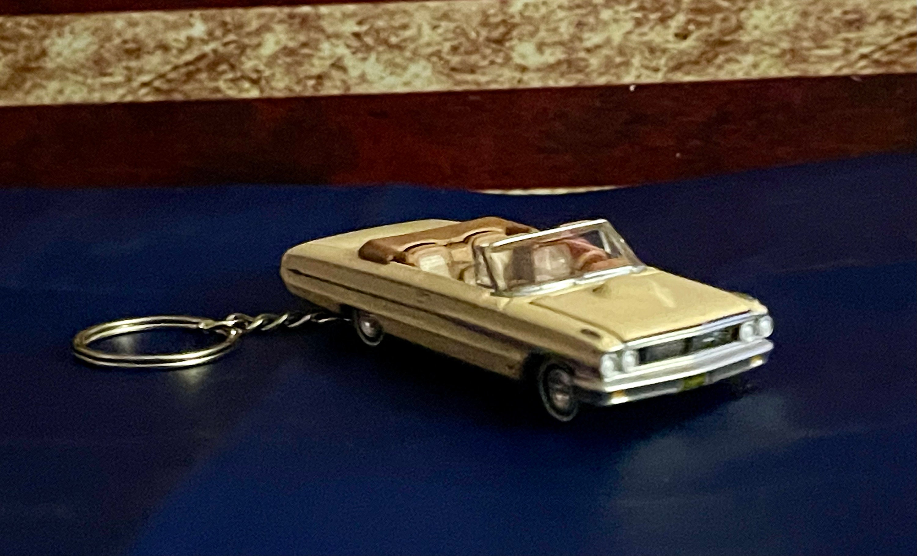 1964 Ford Galaxie 500 Yellow Convertible Keychain - Etsy