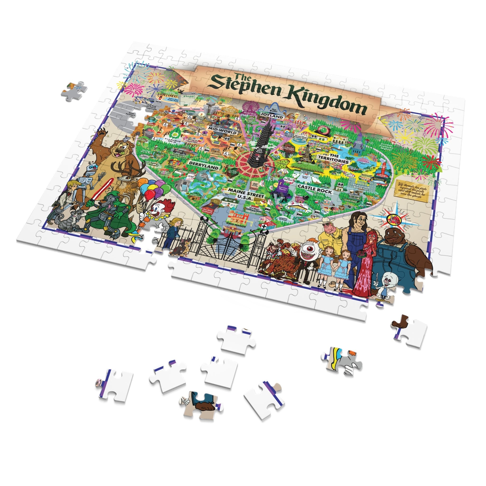 The Stephen Kingdom Map Puzzle - Etsy