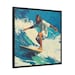 Surf Jesus Framed Canvas Art, Beach Wave Print - Etsy