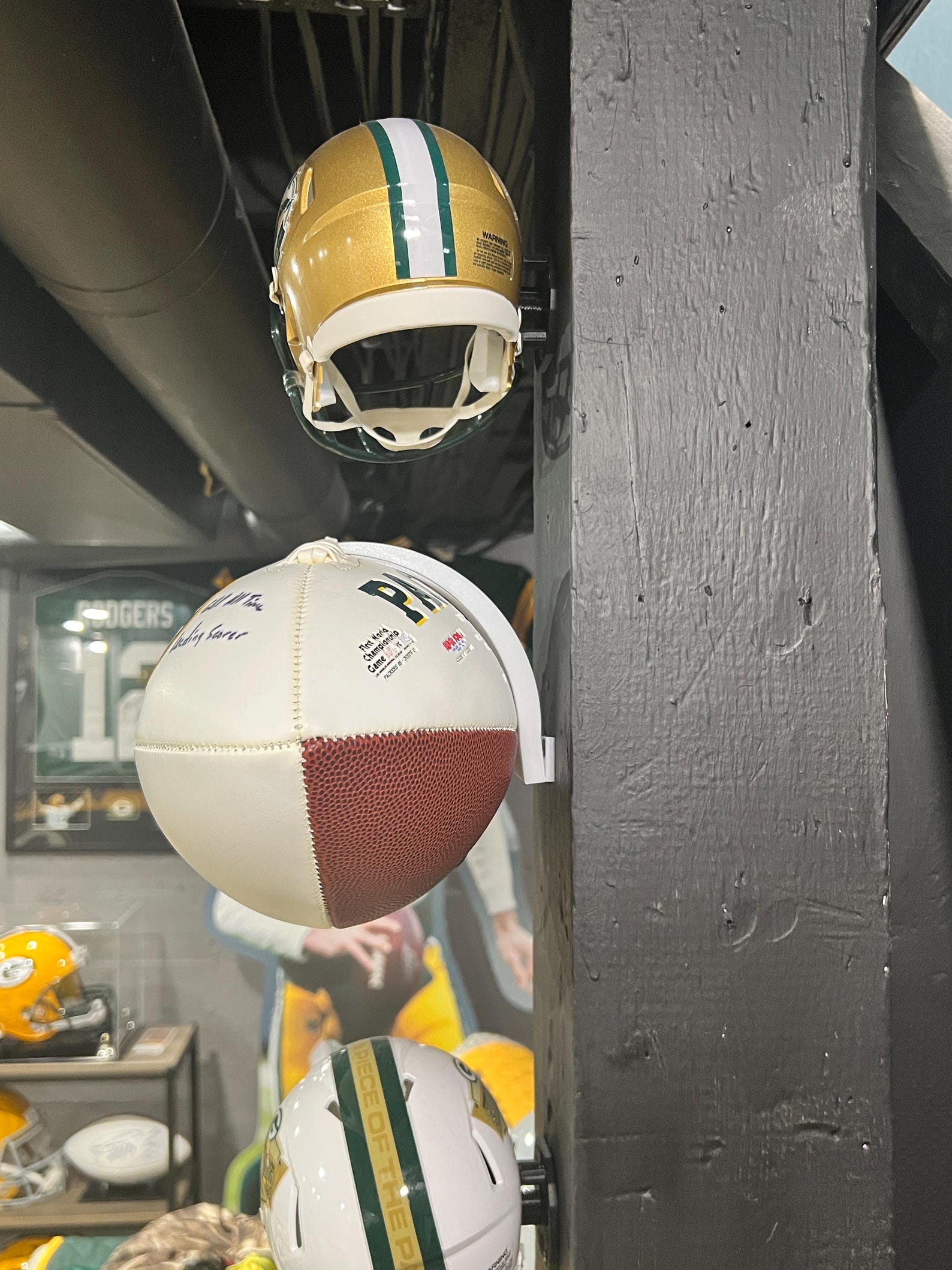 Floating Football Display Mount for Laces Facing Up. - Etsy