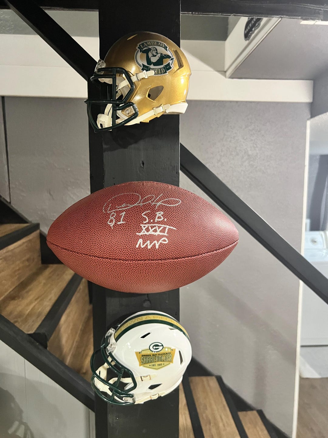 2 Pack Floating Football Display Mount for Laces Against Wall. - Etsy