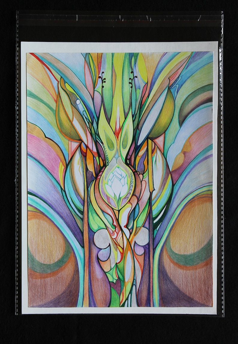 Abstract Art - Colored Pencil on Paper - 8" X 11" - Original Art ...