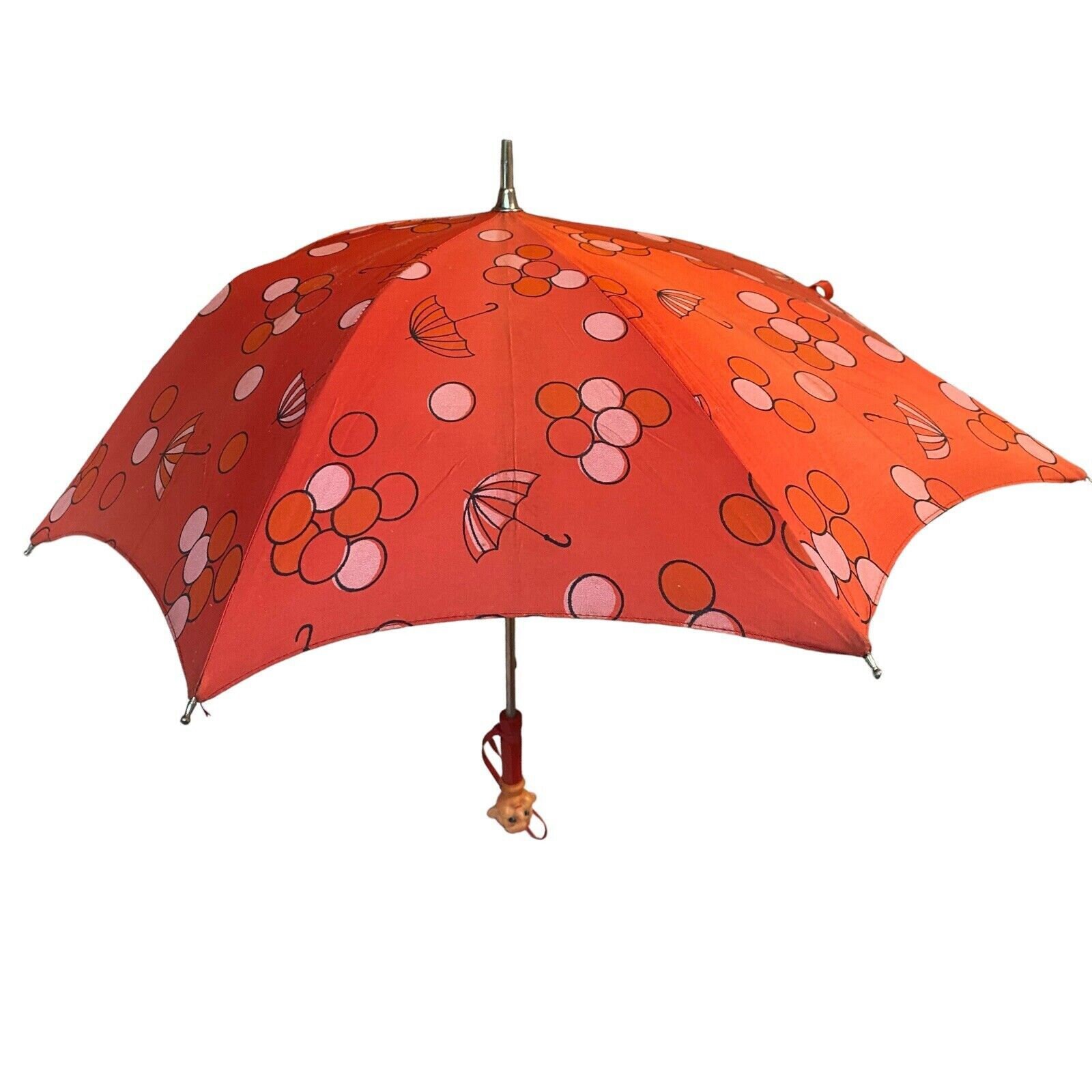 VTG 1960s Red 21 Childs Umbrella Pinocchio Elf Handle Collectible ...