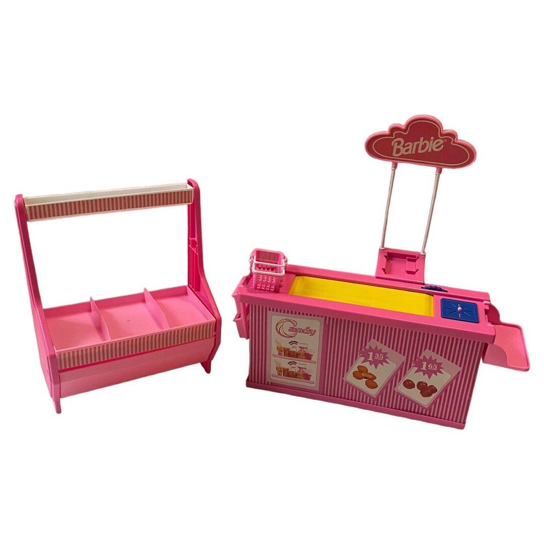 VTG Rare 1991 1992 Barbie Supermarket Playset #7573 Incomplete Mattel ...