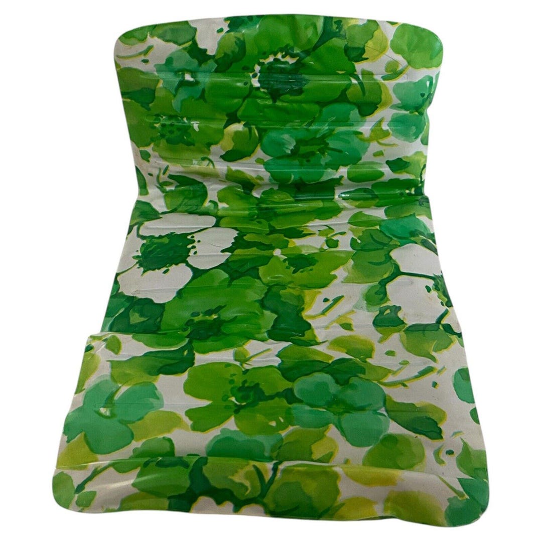 Vtg 1970s Barbie Doll House Puff N Play Blow up Inflatable Floral ...