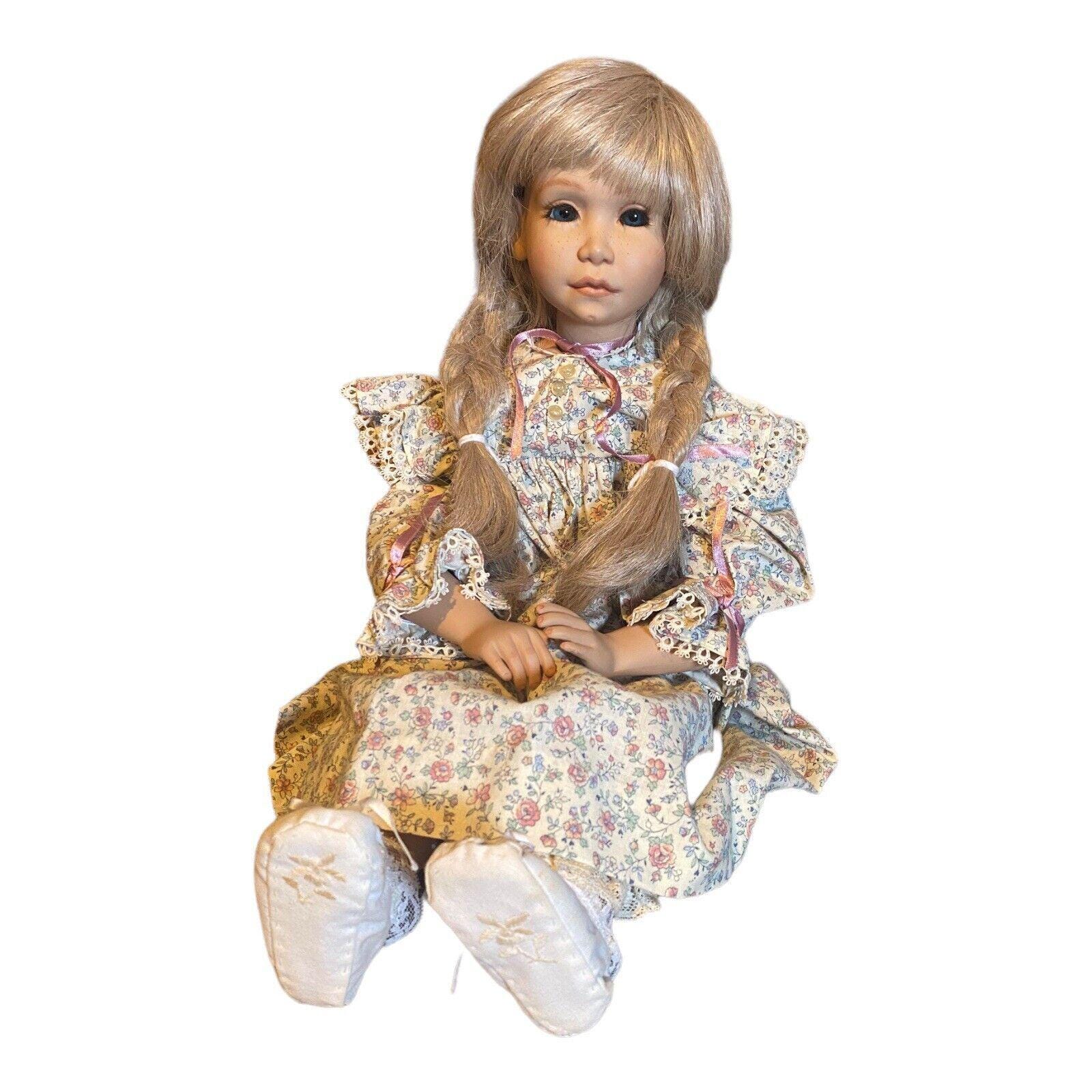 VTG 1992 Nina Porcelain Soft Body Doll by Peggy Dey Posable 22 Doll ...