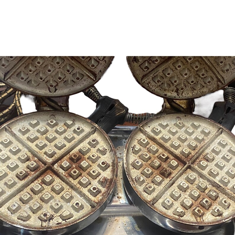VTG 30s Art Deco Sears Roebuck & Co Chrome Double Waffle Maker Griddle 307-6454 - Etsy