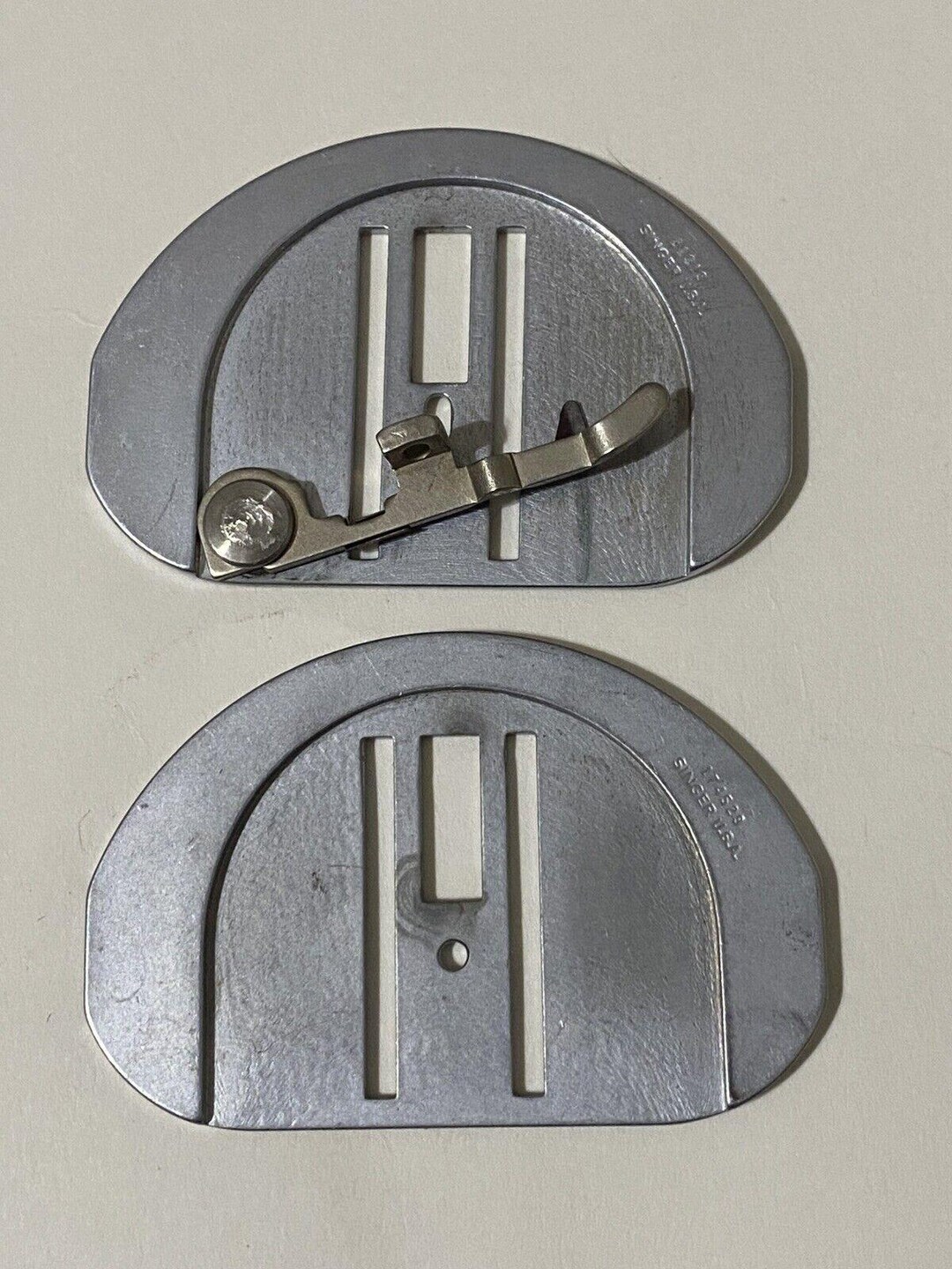 Vtg Singer Metal Chain Stitch Needle Throat Plate #21313 & #174529 ...