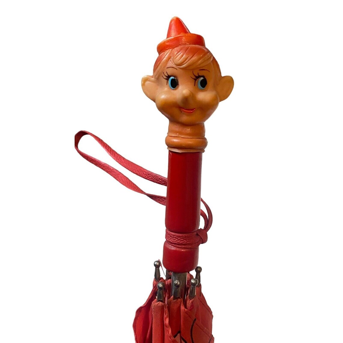 VTG 1960s Red 21 Childs Umbrella Pinocchio Elf Handle Collectible ...