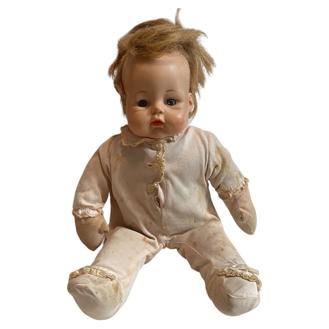 Vintage 60s Madame Alexander Little Huggums Doll 12" Sleep Eyes Cloth ...