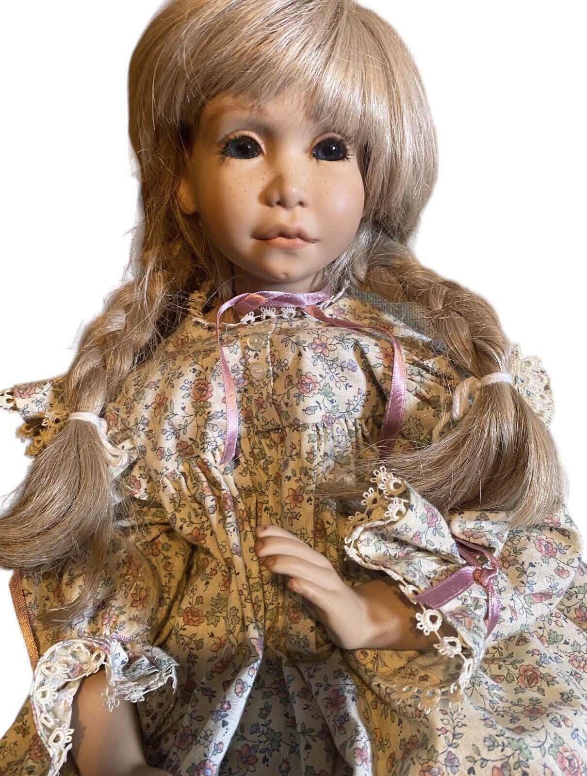 VTG 1992 Nina Porcelain Soft Body Doll by Peggy Dey Posable 22 Doll ...