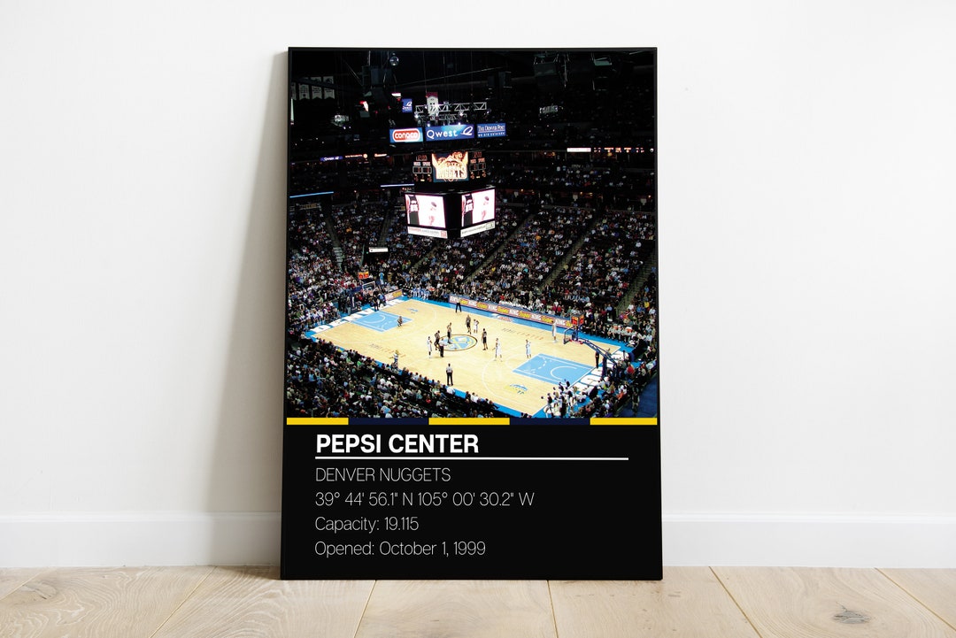 Pepsi Center Poster Stadium Denver Nuggets Wall Art Print NBA Gift ...