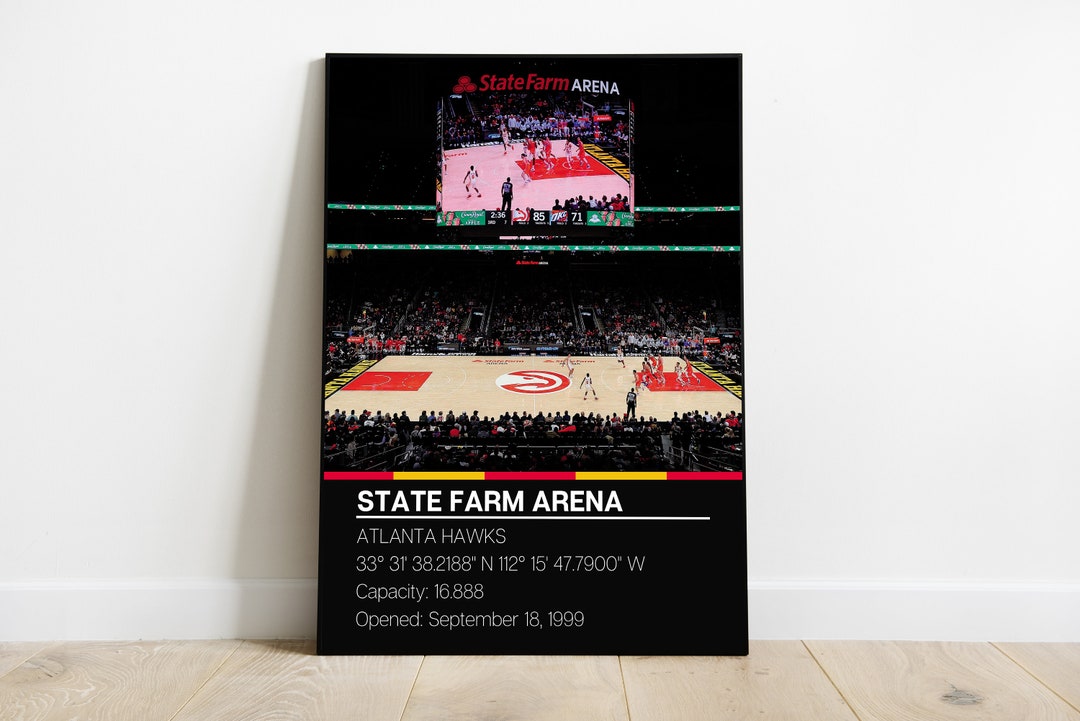 Atlanta Hawks Poster Stadium State Farm Arena Wall Art Print - Etsy