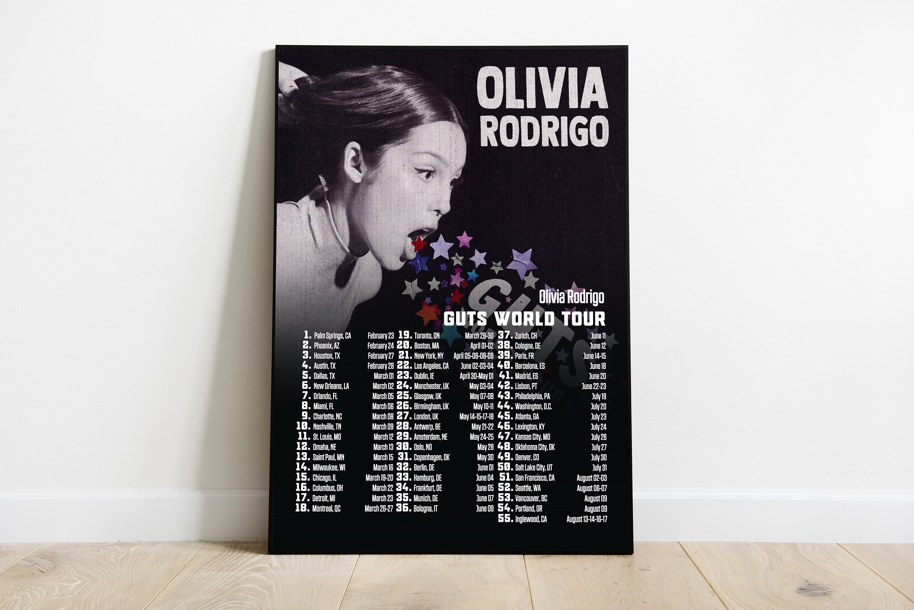 Guts World Tour Poster Olivia Rodrigo Tour Poster Olivia Rodrigo Print ...