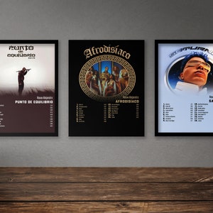 Rauw Alejandro Poster Set of 8 Album Poster Afrodisiaco Saturno Playa ...