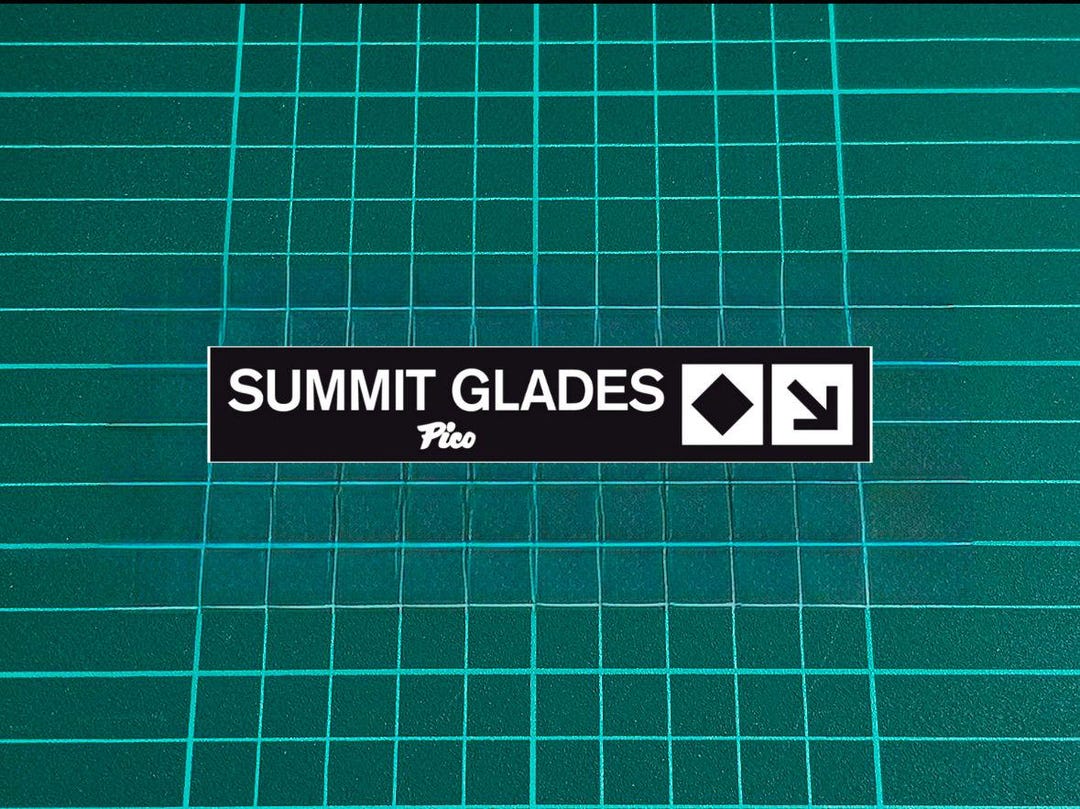 SUMMIT GLADES Pico Ski Trail Sign Sticker | Waterproof Outdoor Vinyl ...