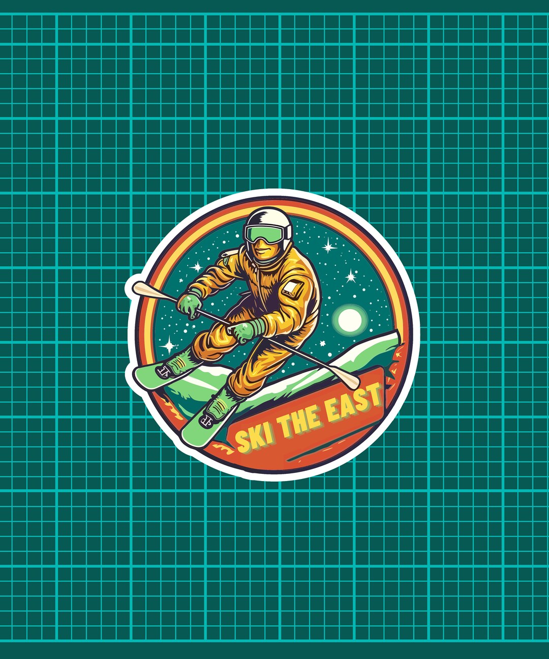 SKI THE EAST, Stickers, Small, 2 Inch Stickers for Laptop, Helmet, Yeti ...