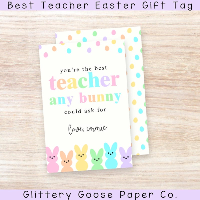 Easter Tags for Teachers - Etsy