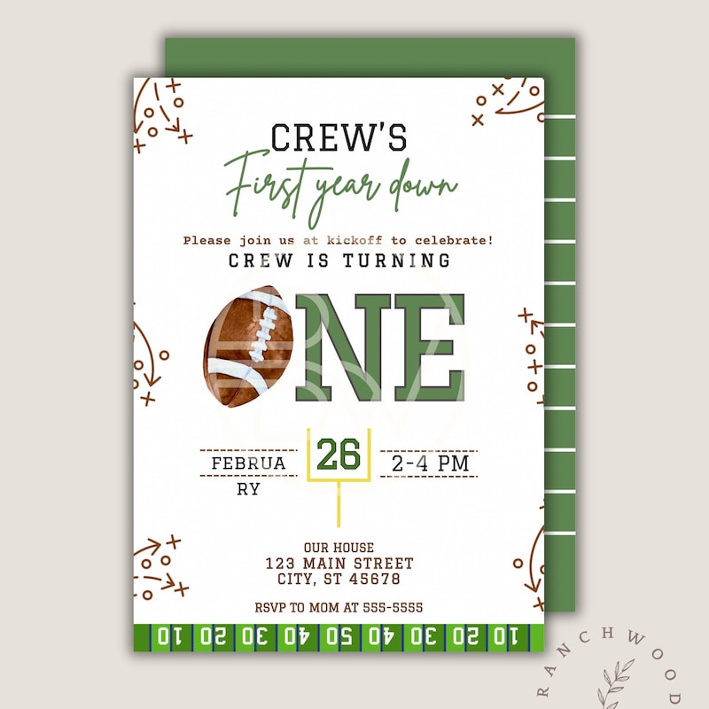 First Down Birthday Party - Etsy