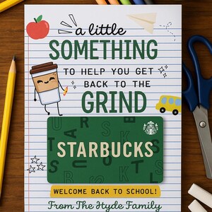 Coffee Gift Card Holder | Back to School Teacher Gift | First Day of ...