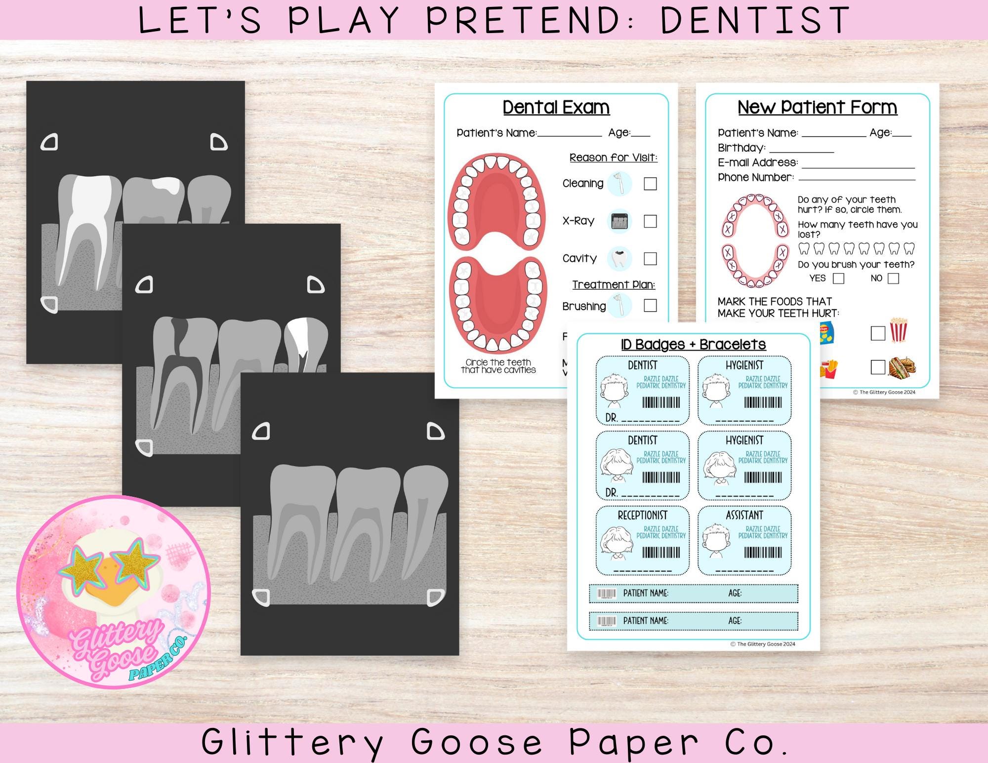 Dentist Office Pretend Play Set: Printable Dramatic Play (digital ...