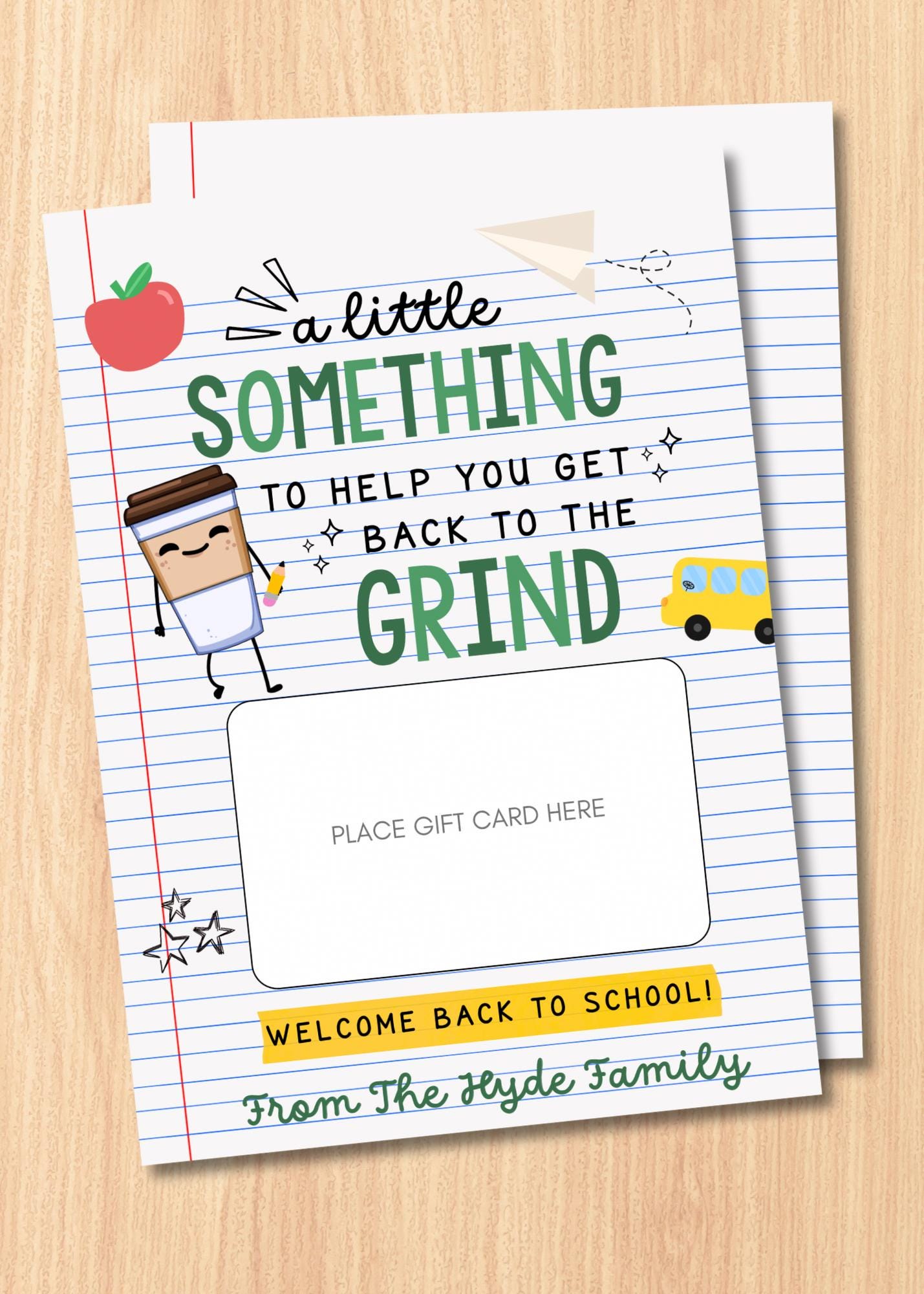 Coffee Gift Card Holder | Back to School Teacher Gift | First Day of ...