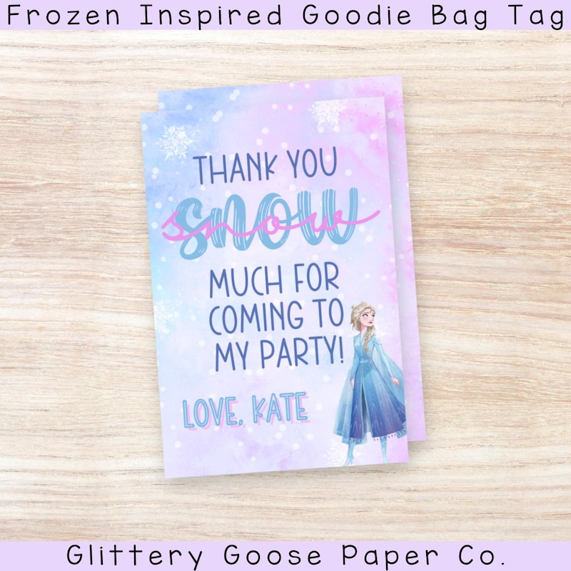 Frozen Birthday Tags - Etsy