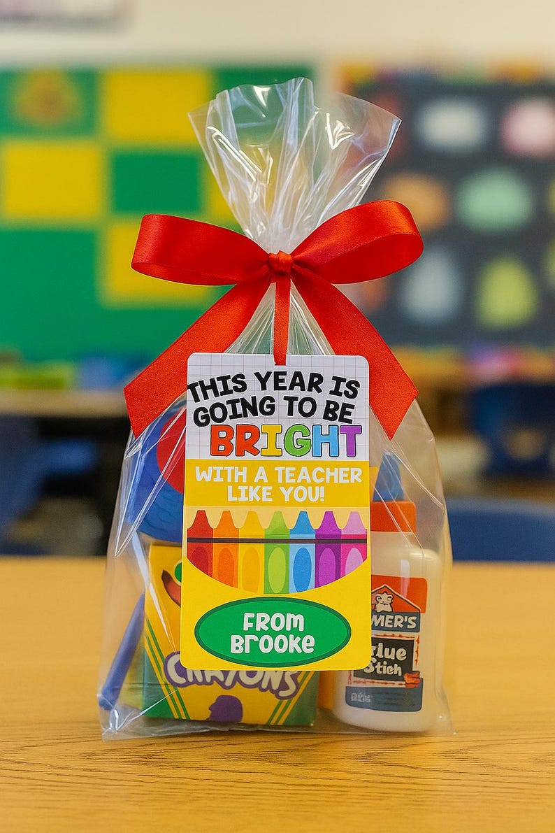 Teacher School Supplies Gift Tag | Teacher Gift Tag | This Year is ...