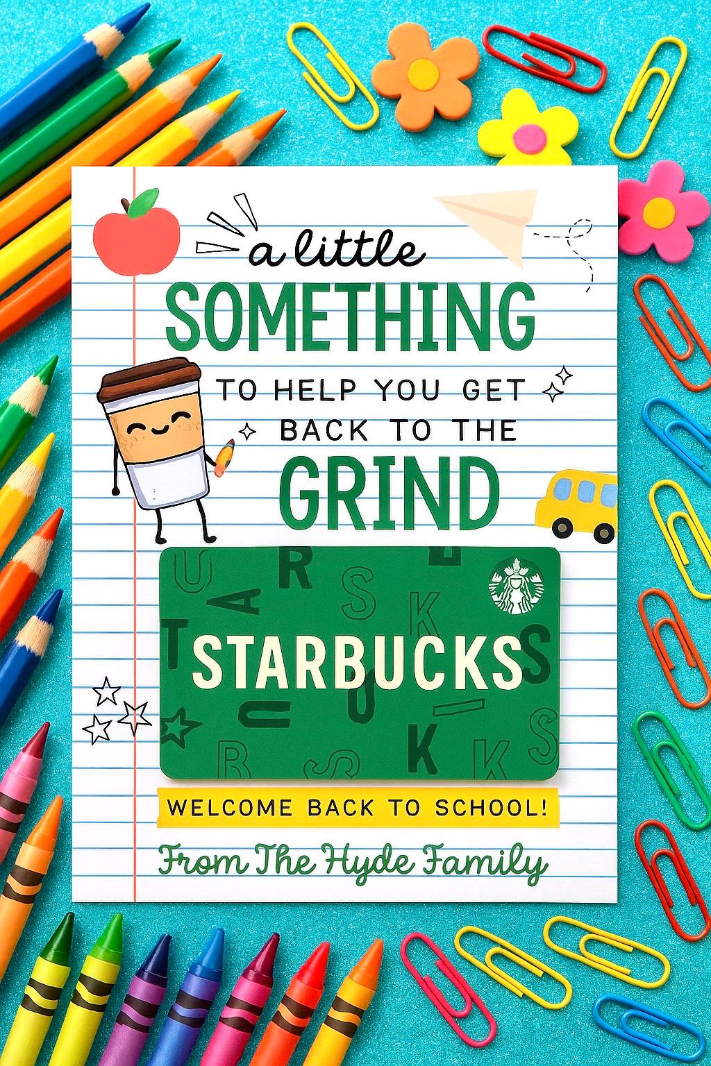 Coffee Gift Card Holder | Back to School Teacher Gift | First Day of ...