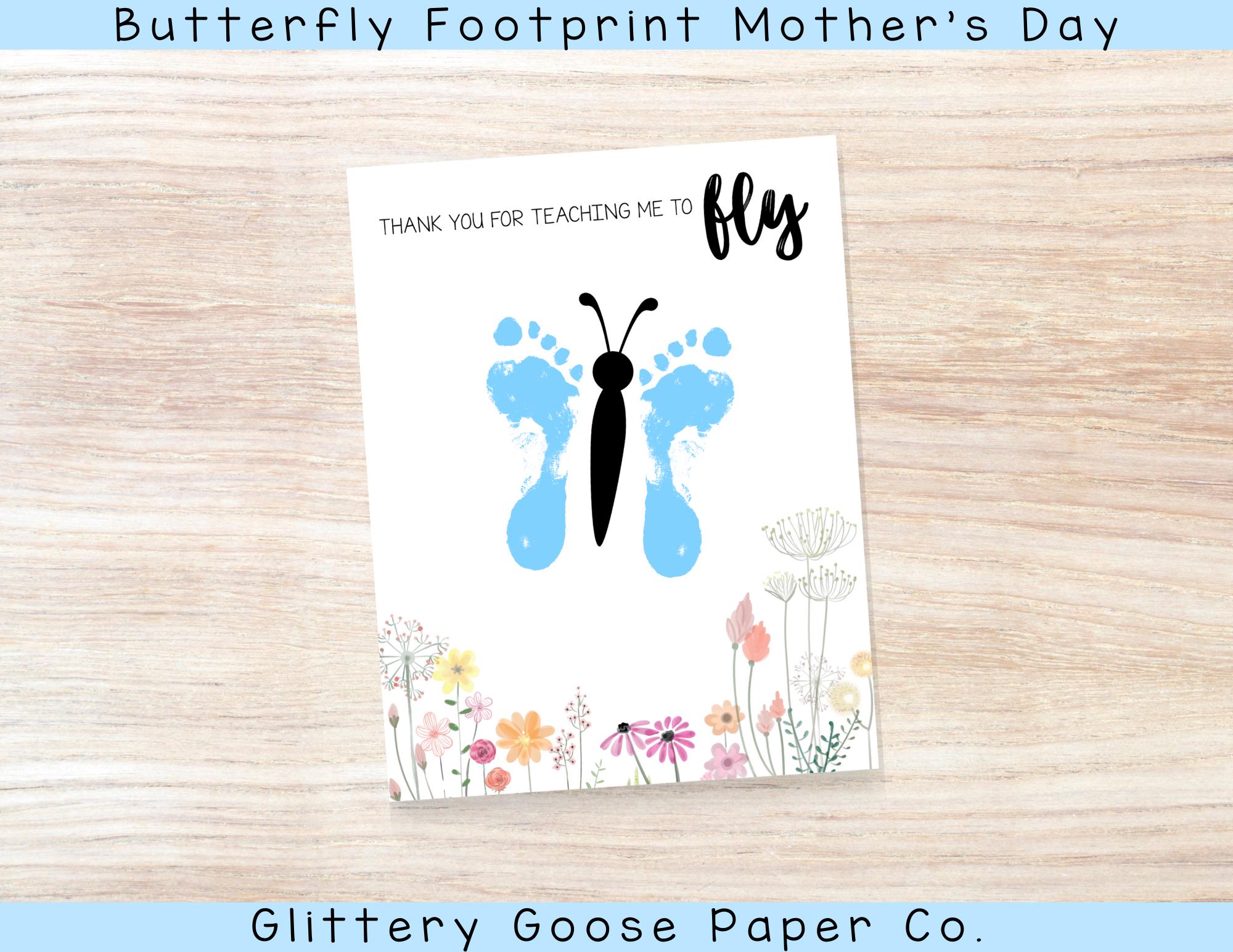 Mother’s Day Butterfly Footprint | Mother’s Day Printable | Baby ...