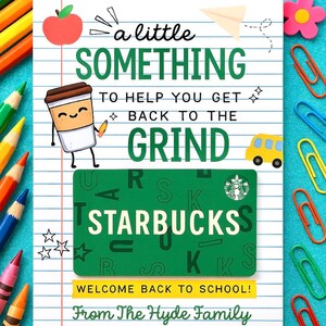 Coffee Gift Card Holder | Back to School Teacher Gift | First Day of ...