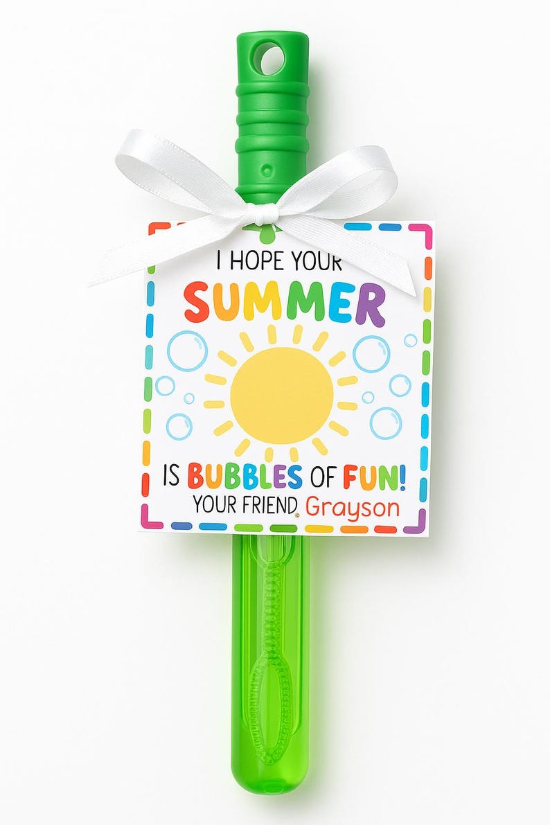 Hope Your Summer is Bubbles of Fun | Gift Tag for Bubbles | Summer ...