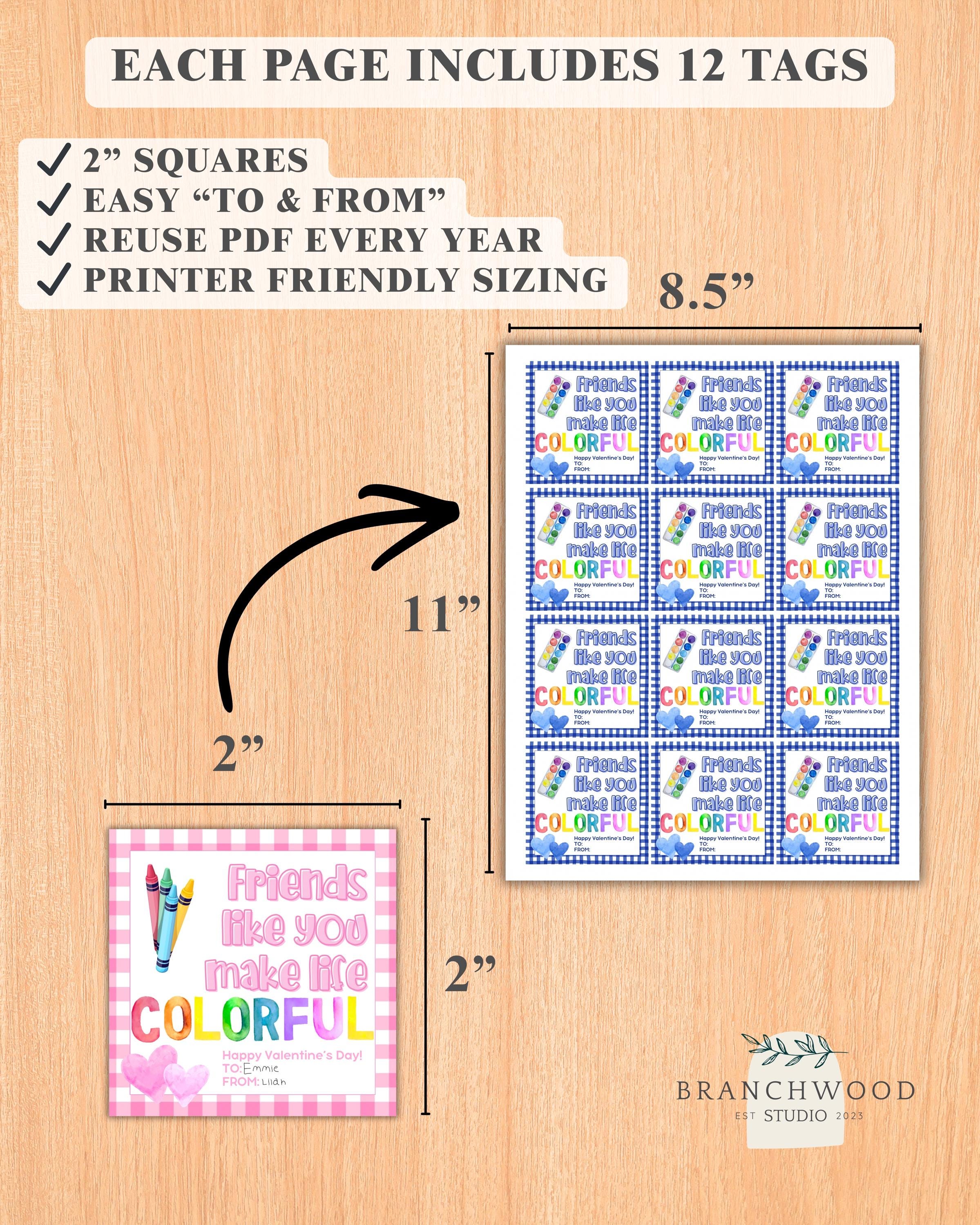 Colorful Valentine for Kids | Friends Like You Make Life Colorful ...